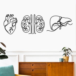3 Piece Wood Wall Art, Medical Office Decor, Doctor Gift, Triptych ...