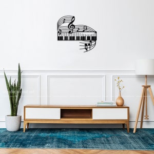 Wood Music Wall Art Music Decor Music Notes Wall Art Piano - Etsy