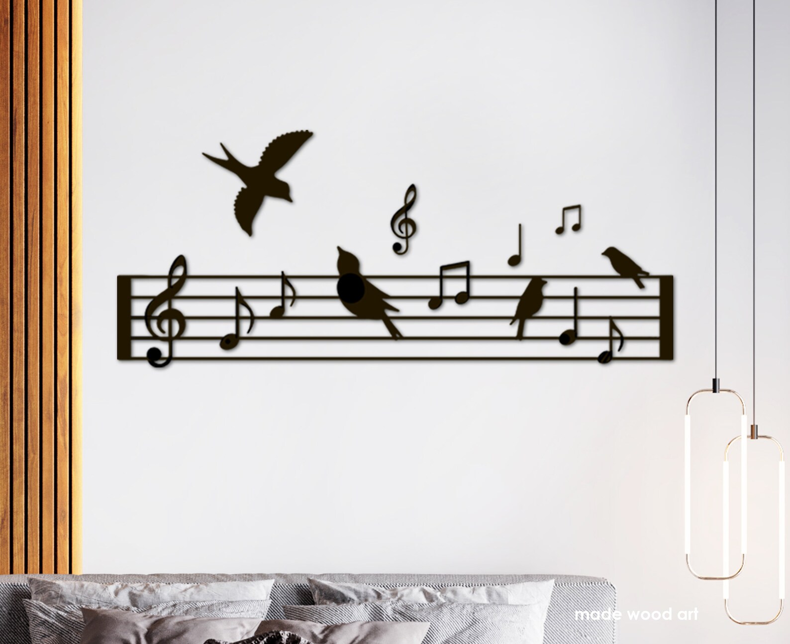 Music Notes Wall Art Wood Wall Art Music Decor Wood Music | Etsy