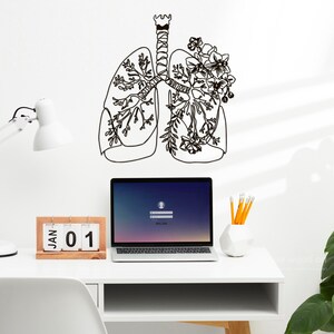 Anatomical Lung Art, Respiratory Therapist Gifts, Wood Wall Artwork ...