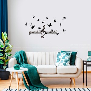 Music Note Wall Art, Wood Wall Decor, Sheet Music Gift, Music ...