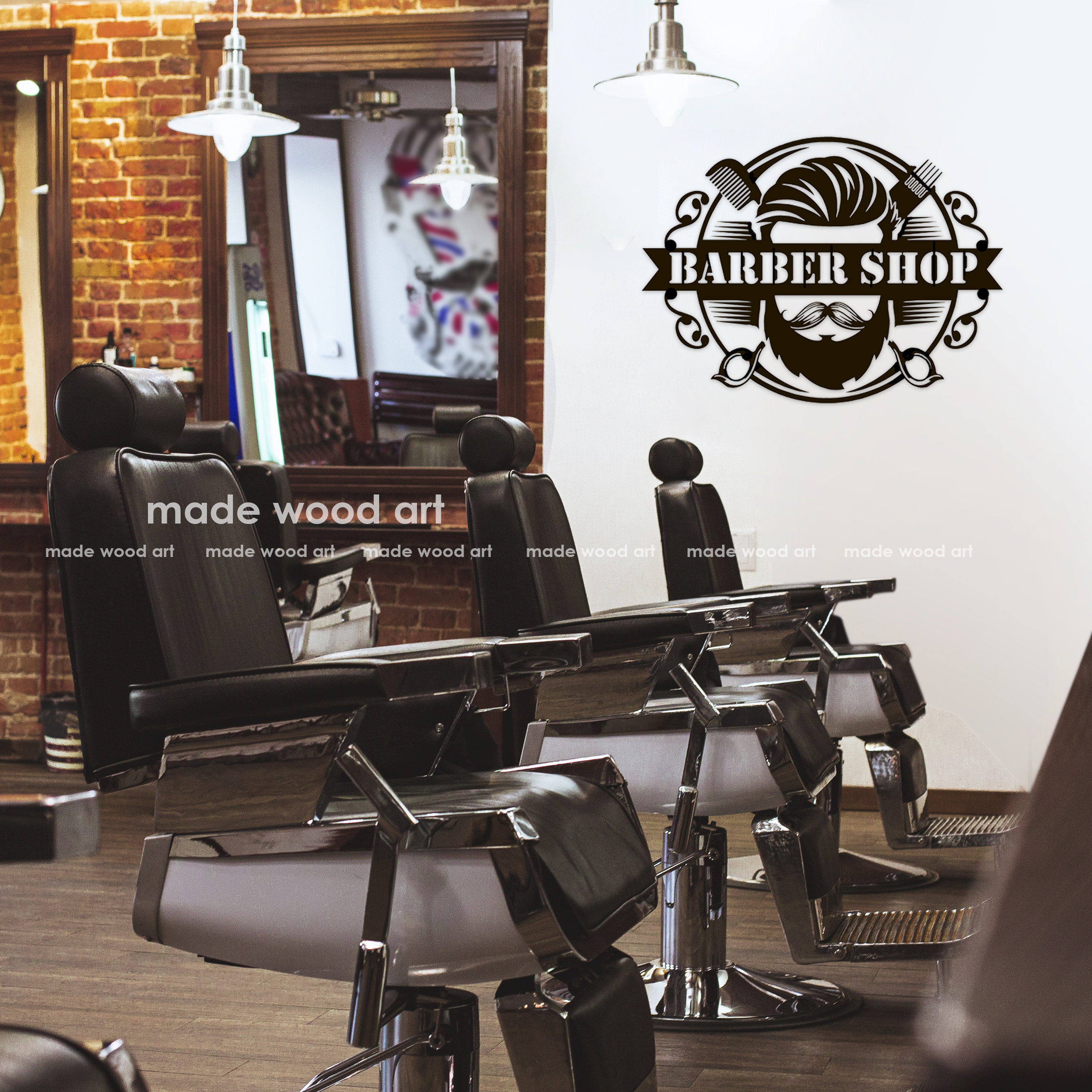 Barber Shop Decor Barbershop Wall Art Wood Wall Art Barber | Etsy