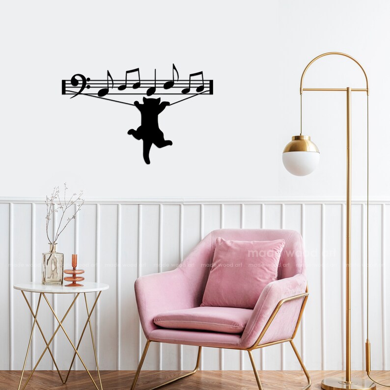 Music Notes Wall Art Wood Wall Decor Music Decor Living - Etsy