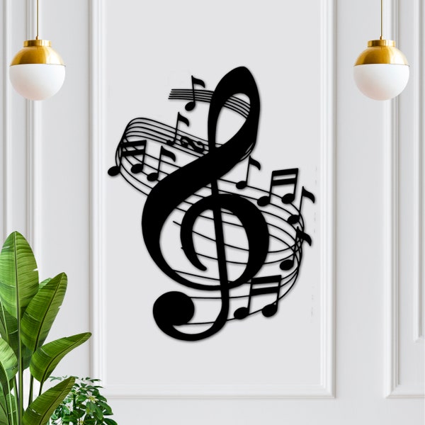 Music Note Wall Art - Etsy