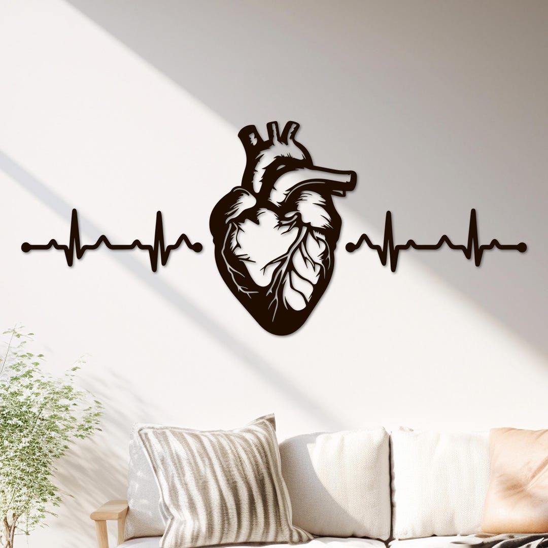 Anatomical Heart, Medic Wood Wall Art, Cardiologist Gift, Medical ...