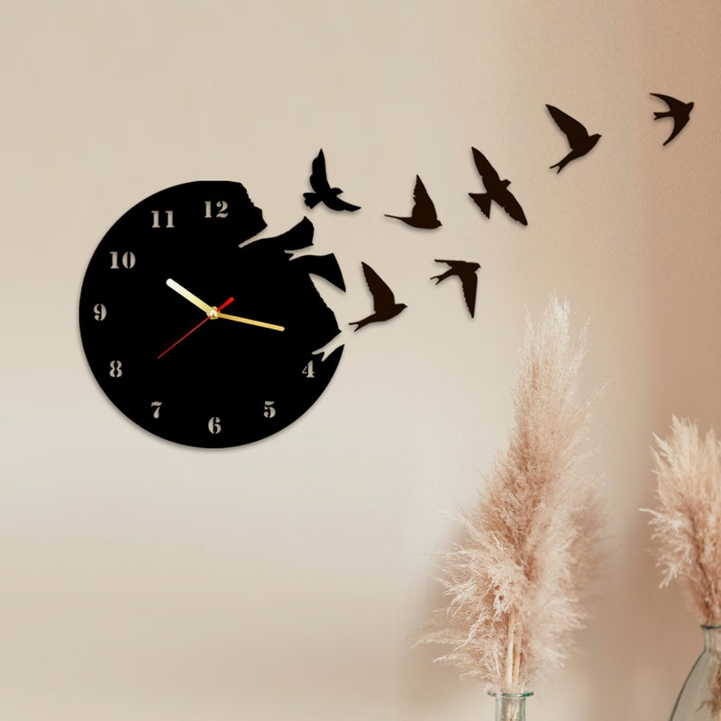 Birds Wall Clock - Etsy