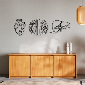 3 Piece Wood Wall Art, Medical Office Decor, Doctor Gift, Triptych ...