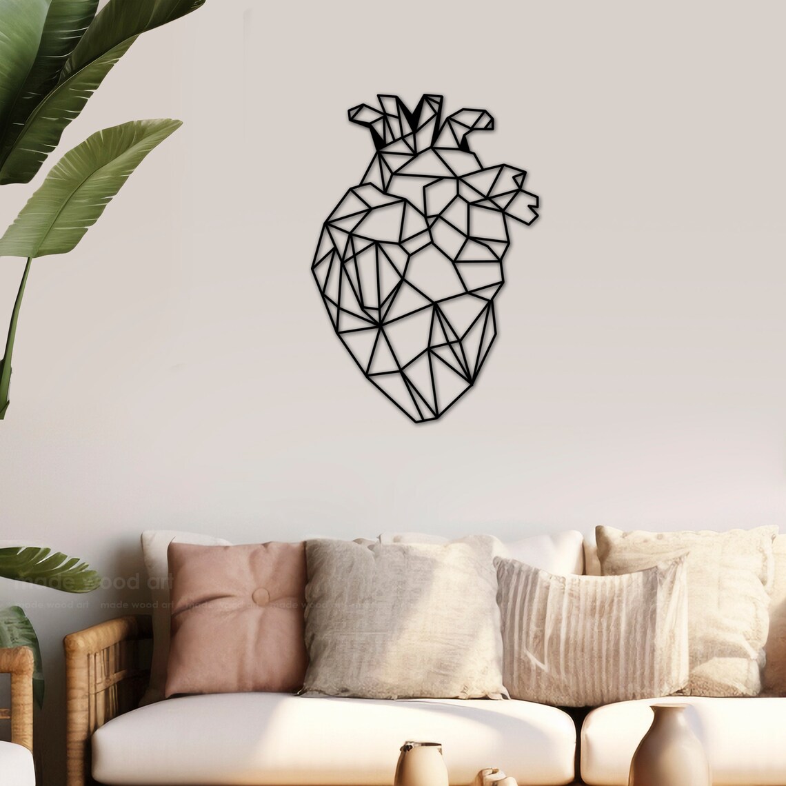 Wooden Anatomical Heart Wall Art, Human Heart Decor, Gift for ...
