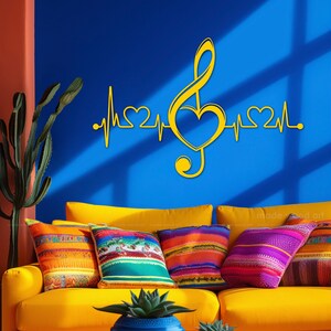 Music Symbol Wood Wall Art, Music Notes Decor, Gifts for Musicians ...