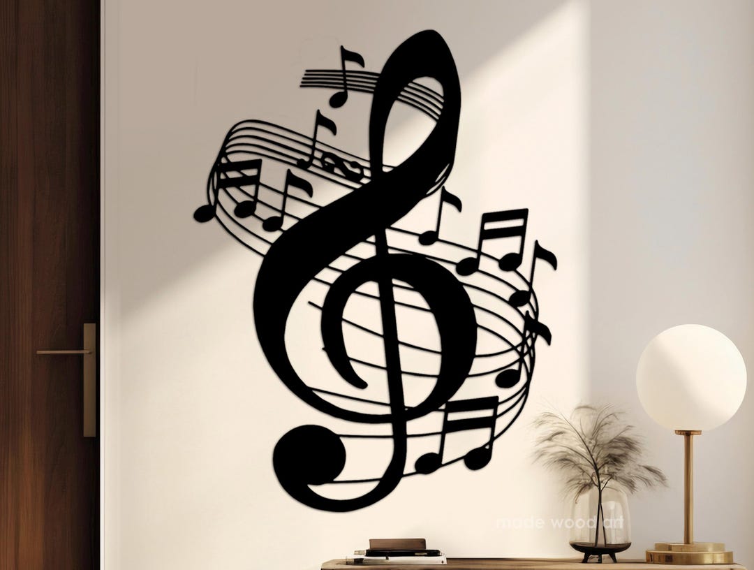 Music Note Wall Art, Wooden Sheet Music, Gifts for Musicians, Piano ...