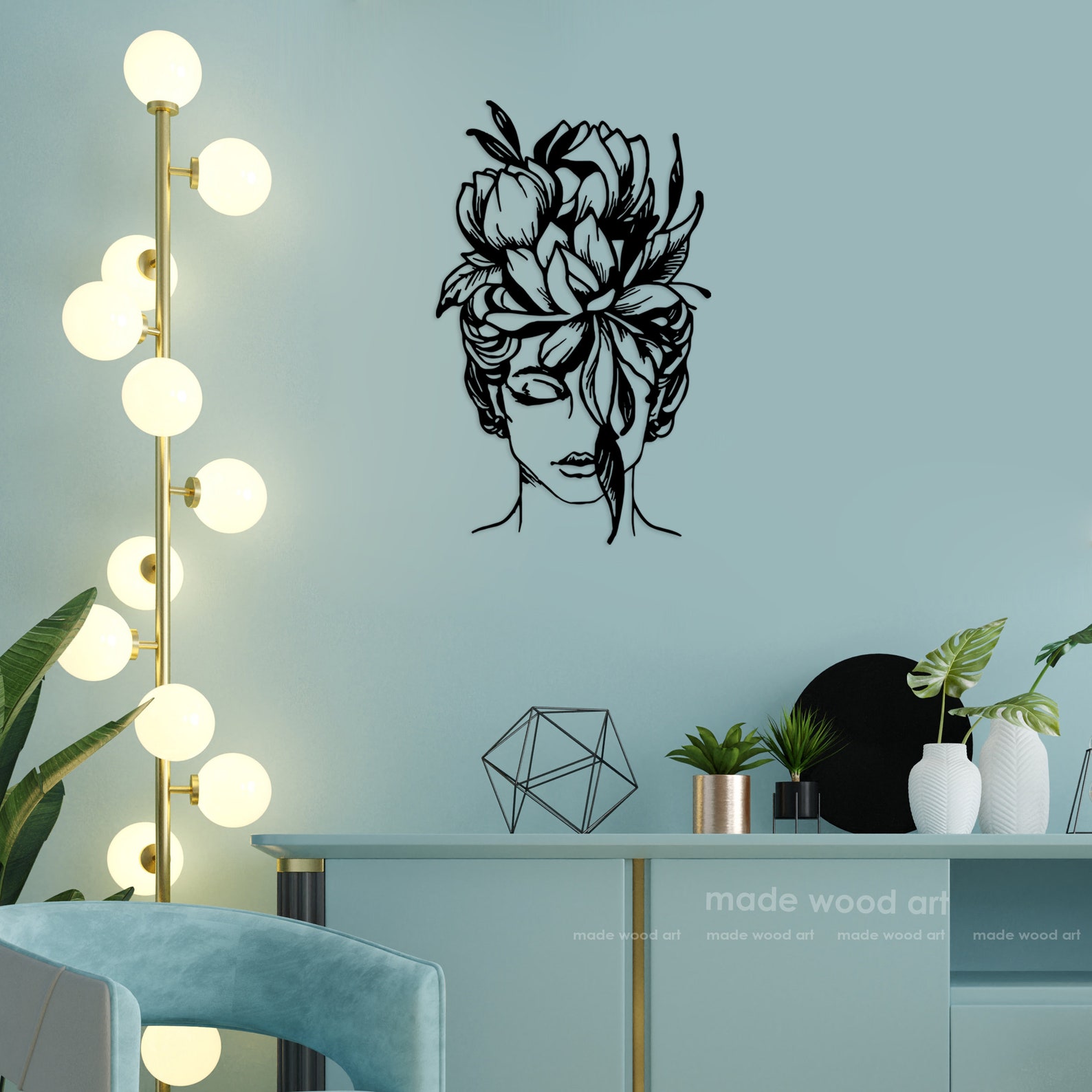 Line wall art Wood wall art Wall hangings Room decor aesthetic | Etsy