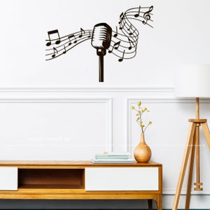 Music Notes Wall Art, Wood Music Symbol, Singer Gift, Sheet Music ...