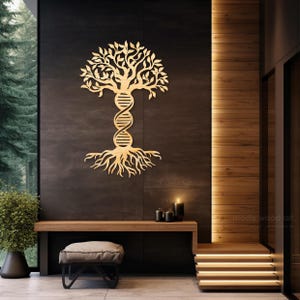 DNA Tree Wood Wall Art, Medical Office Decor, Tree of Life Artwork ...
