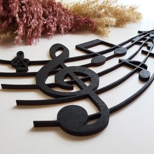Music Notes Wall Art Wood Wall Decor Music Decor Living - Etsy