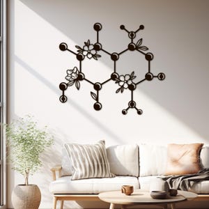 Molecules Wood Wall Art, Chemistry Gifts, Medical Office Decor, Science ...