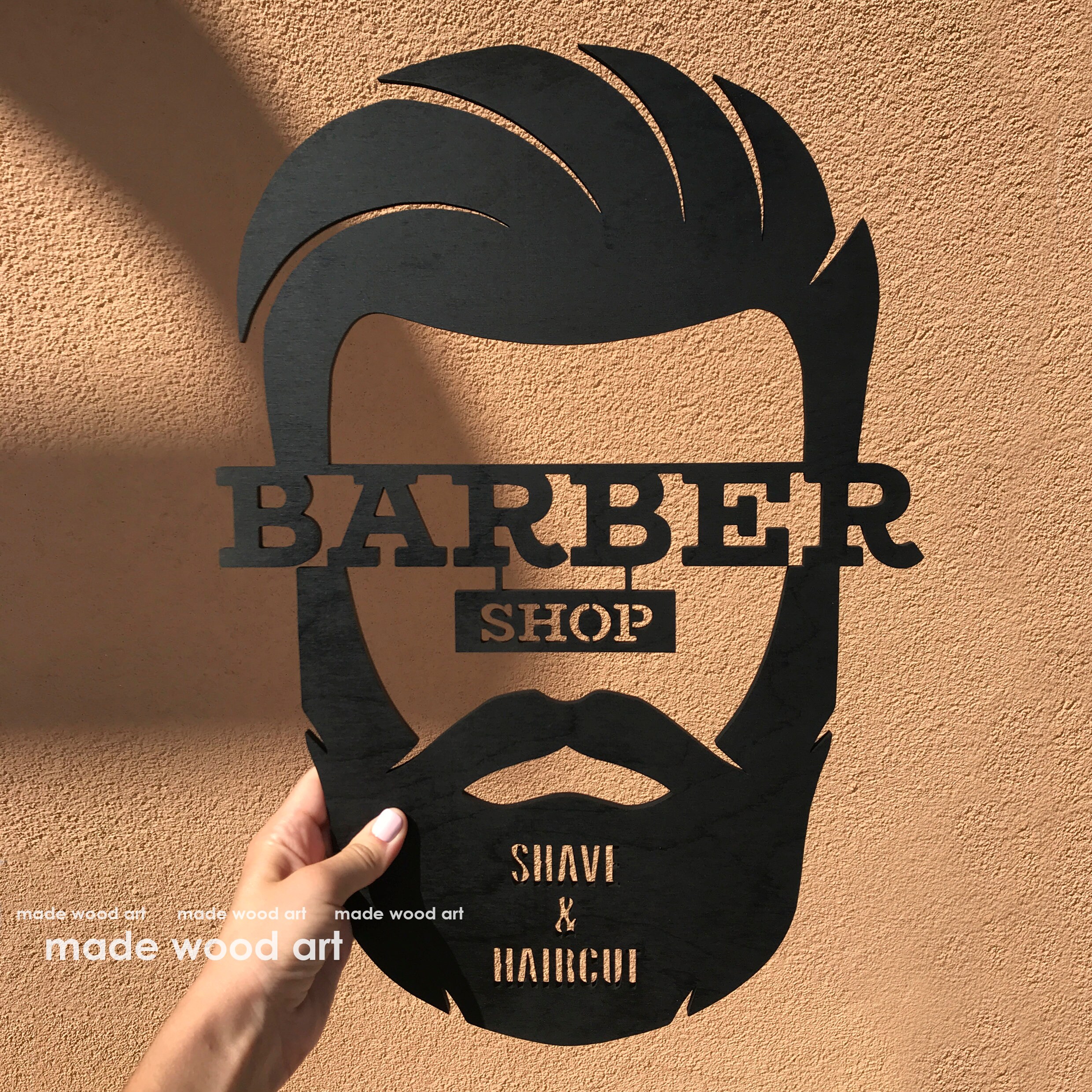 Barber Shop Sign Barber Shop Wall Art Wooden Sign Barber Shop - Etsy UK
