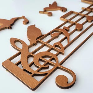 Wood Music Note Wall Decor, Music Symbols, Sheet Music Art, Piano ...