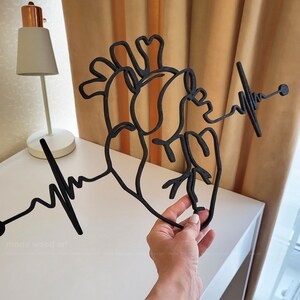 Anatomical Heart, Anatomy Art, Wood Wall Art, Medical School ...