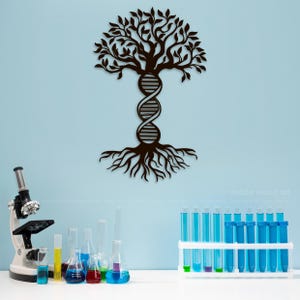 DNA Tree Wood Wall Art, Medical Office Decor, Tree of Life Artwork ...