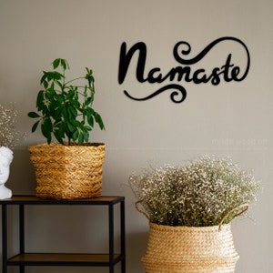Namaste Wooden Sign, Meditation Wall Art, Spiritual Wall Decor, Yoga ...