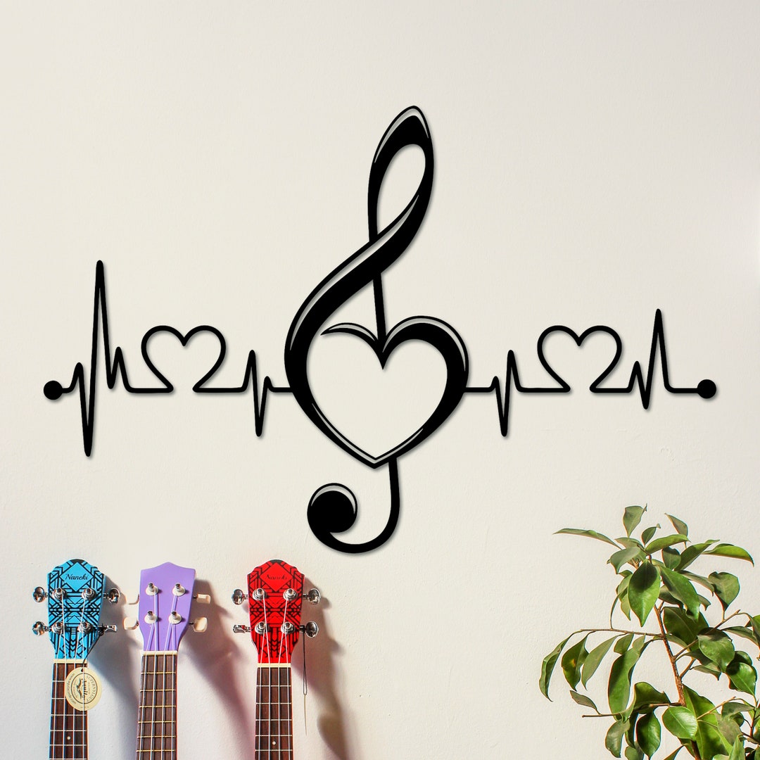 Music Symbol Wood Wall Art, Music Notes Decor, Gifts for Musicians ...