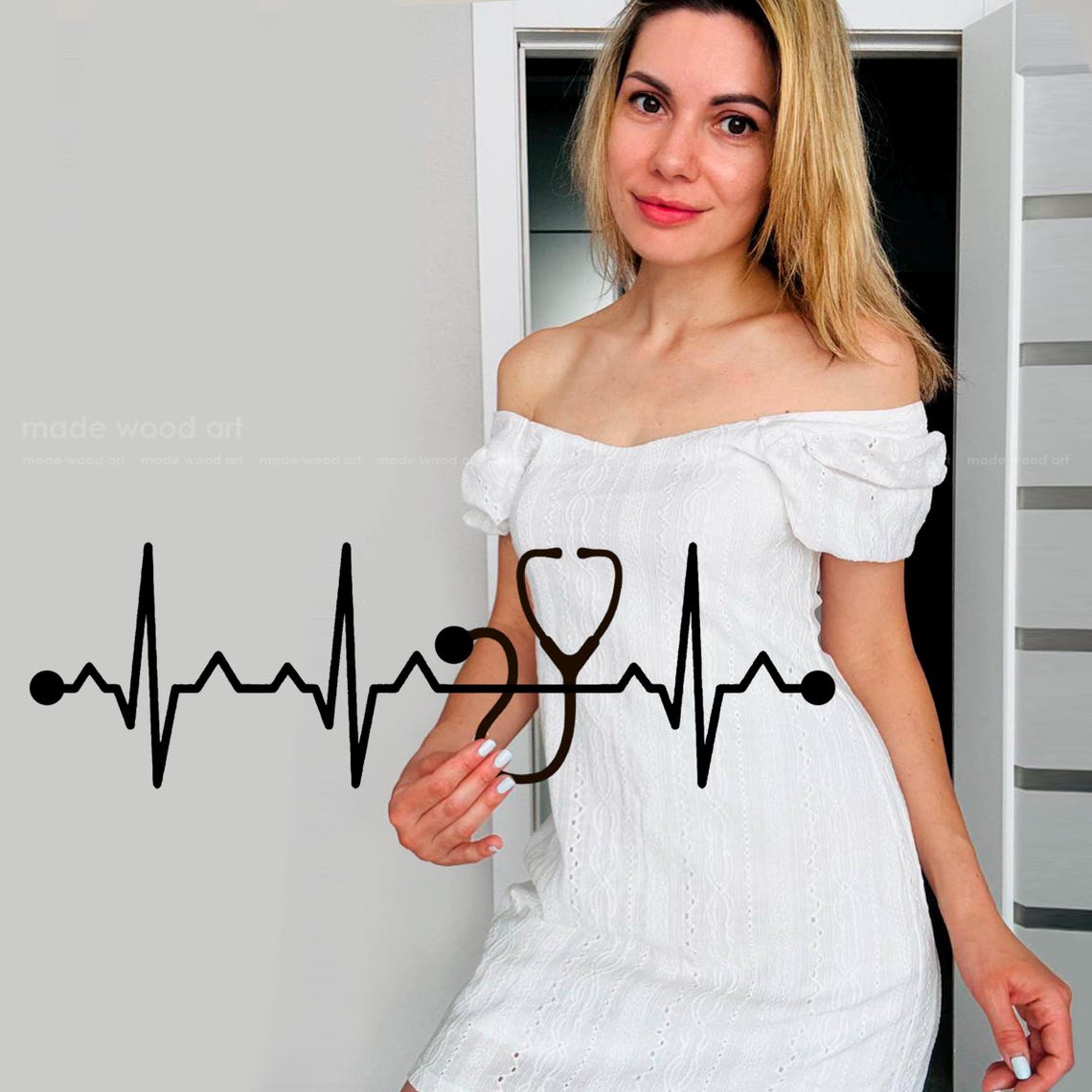 Stethoscope Wood Wall Art, Respiratory Therapist Sign, Cardiac Nurse ...