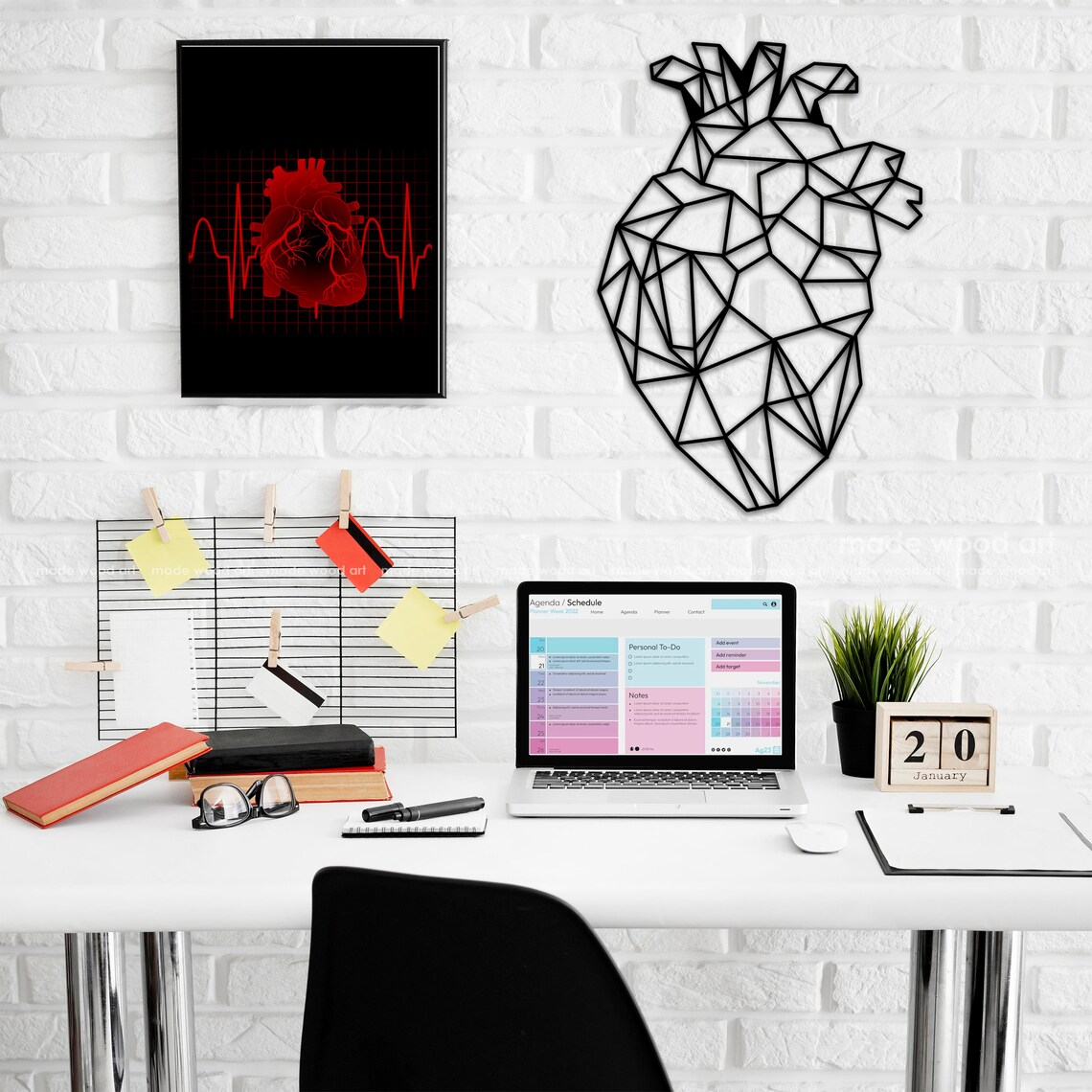 Wooden Anatomical Heart Wall Art, Human Heart Decor, Gift for ...