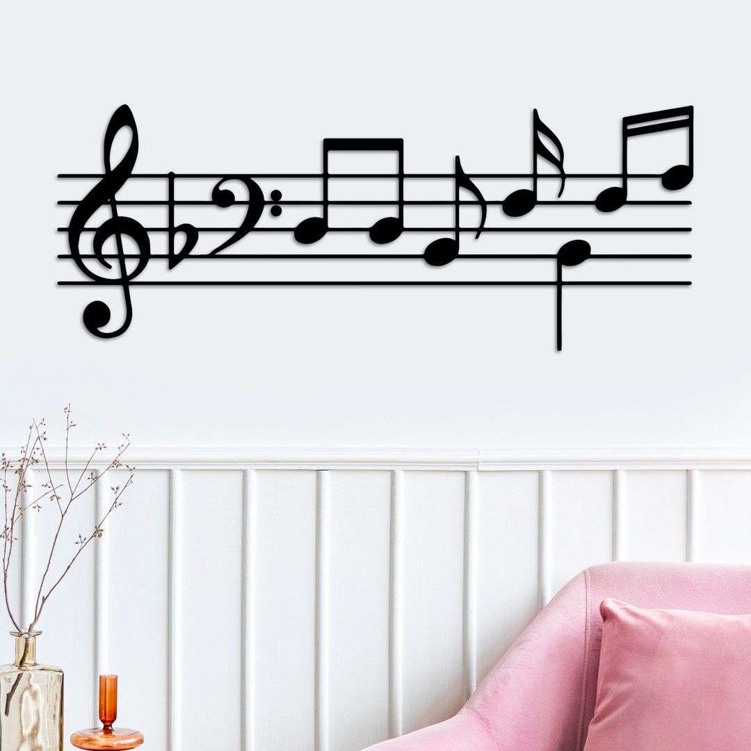 Music Symbol, Wood Music Notes Wall Art, Sheet Music, Piano Teacher ...