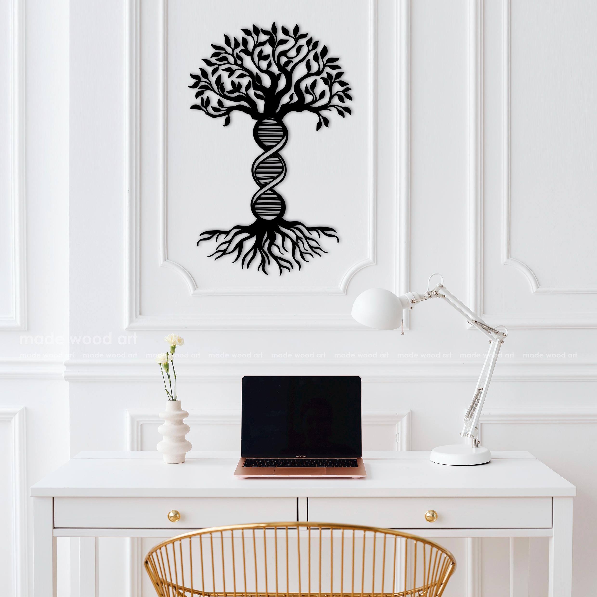 DNA Tree Wood Wall Art, Medical Office Decor, Tree of Life Artwork ...