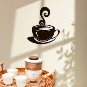 Coffee Wall Decor, Wood Coffee Cup Sign, Tea Mug Sign, Coffee Decor ...