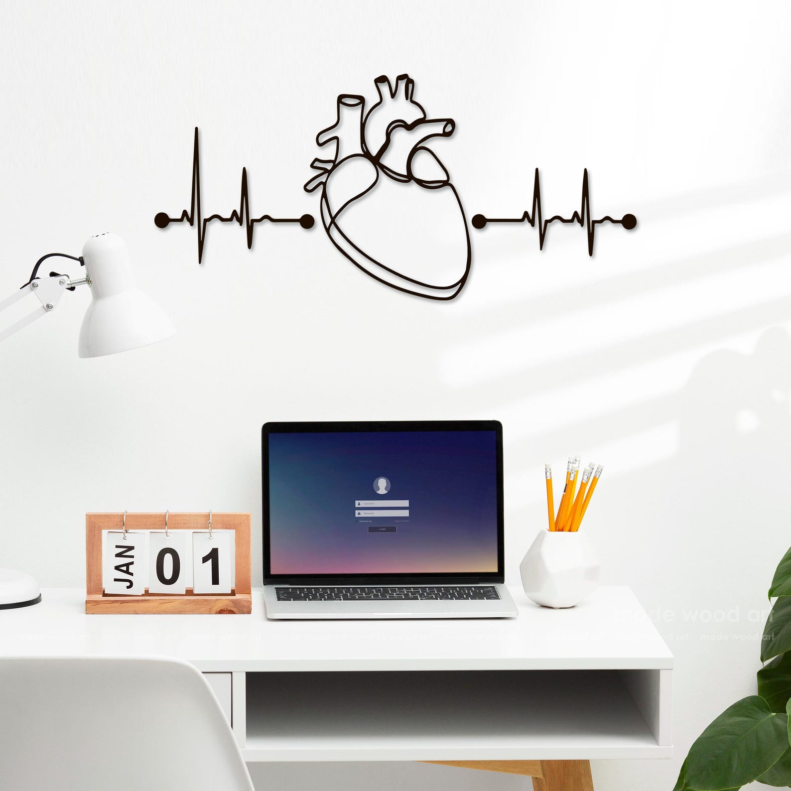 Wood Heart Wall Art, Cardiologist Gift, Human Anatomy Heart Artwork ...