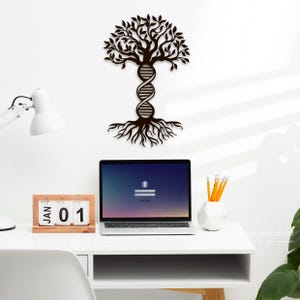 DNA Tree Wood Wall Art, Medical Office Decor, Tree of Life Artwork ...