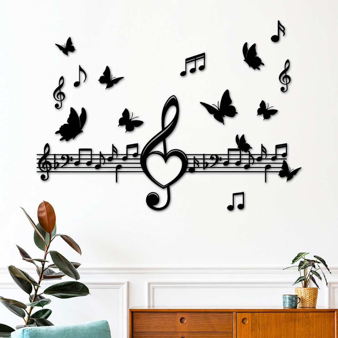 Music Note Wall Art Wood Wall Decor Sheet Music Gift Music - Etsy