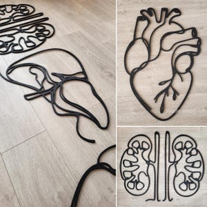 3 Piece Wood Wall Art, Medical Office Decor, Doctor Gift, Triptych ...