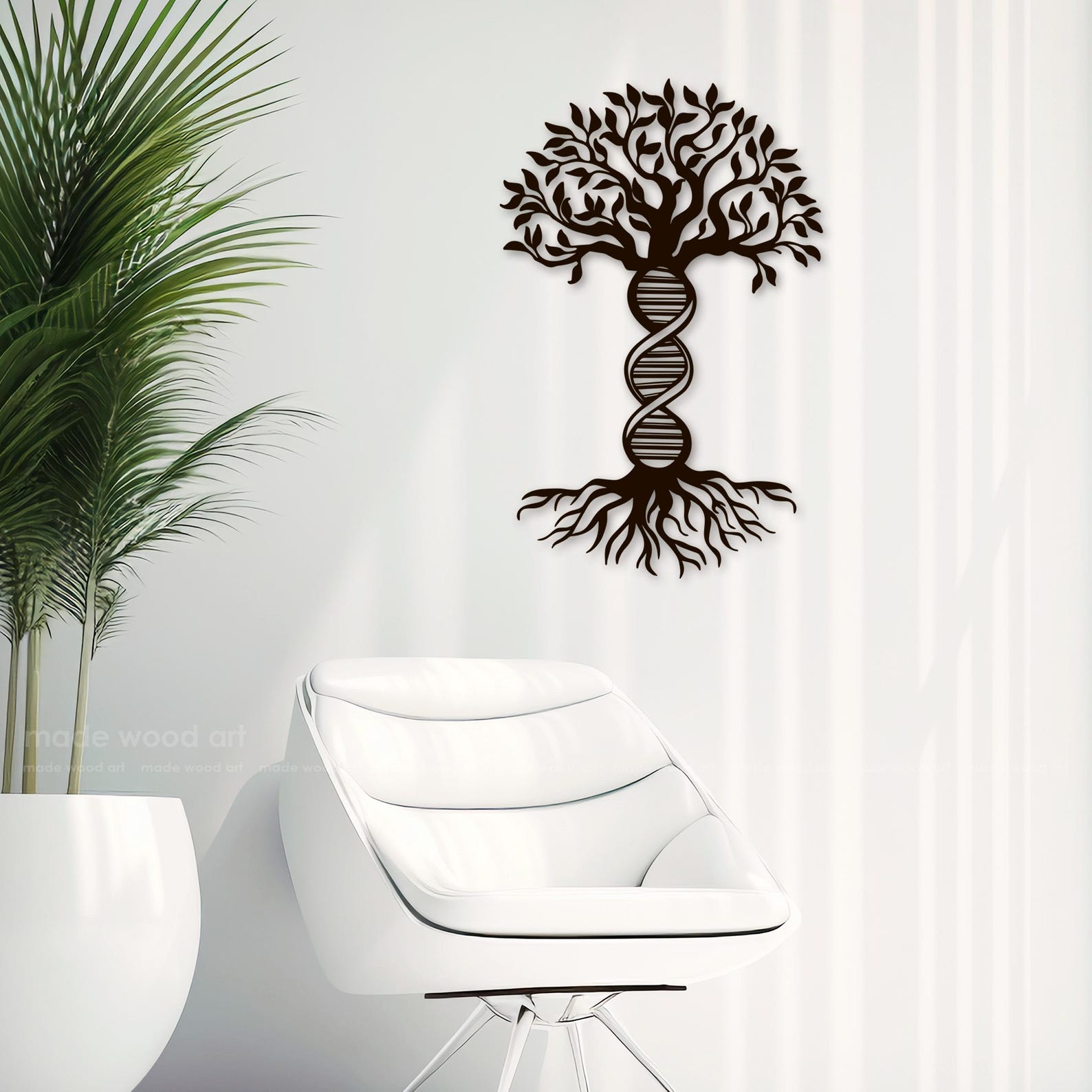 DNA Tree Wood Wall Art, Medical Office Decor, Tree of Life Artwork ...