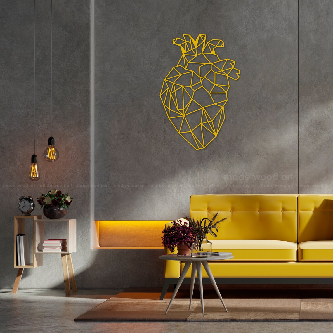 Wooden Anatomical Heart Wall Art, Human Heart Decor, Gift for ...