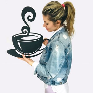 Coffee Wall Decor, Wood Coffee Cup Sign, Tea Mug Sign, Coffee Decor ...