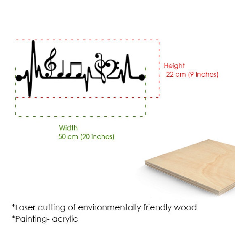 Wooden Music Notes Decoration Sheet Music Art Music Clef Music | Etsy