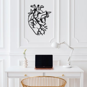 Anatomical Heart Wall Art, Wood Wall Decor, Perfusion Wall Decor, Human ...