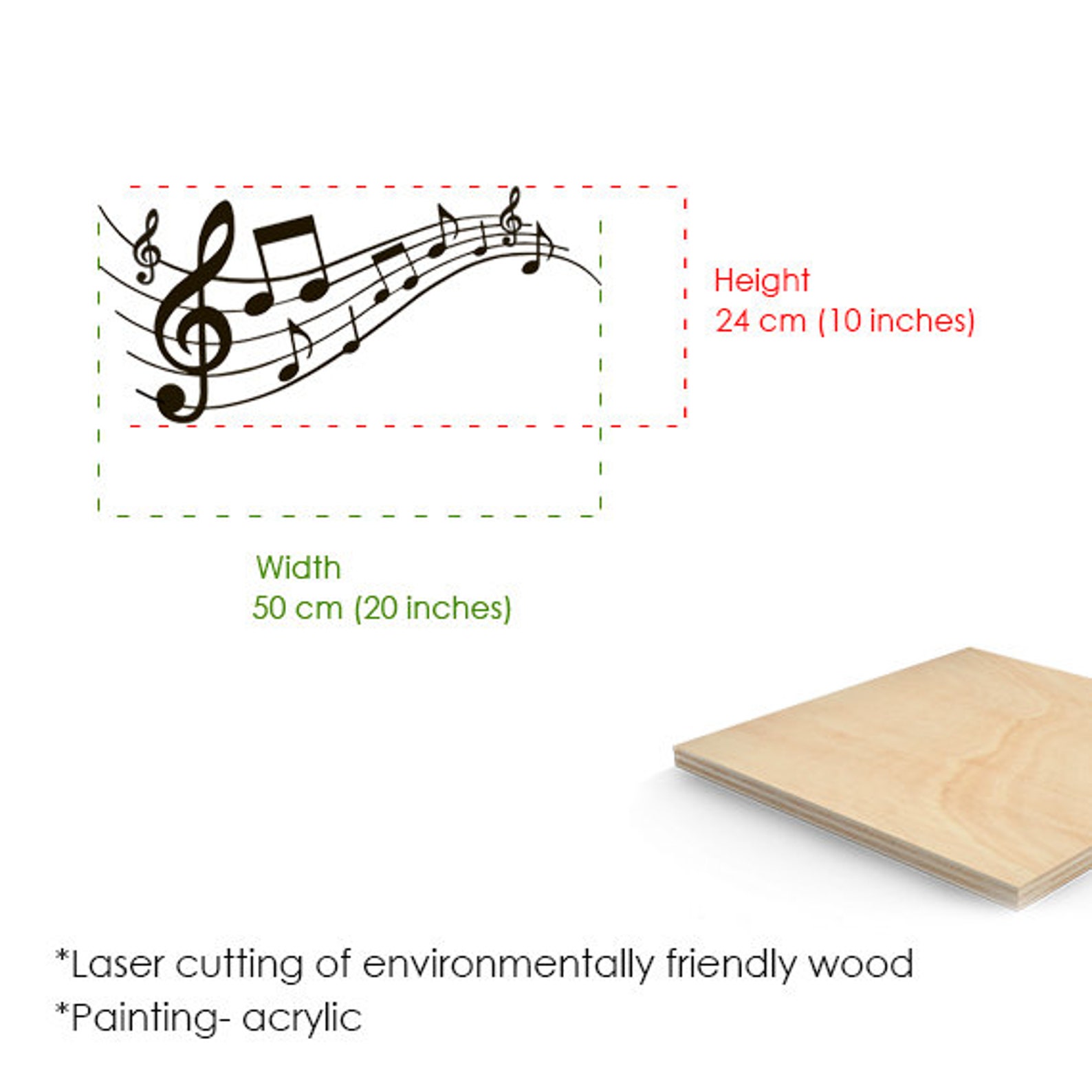 Music Notes Wall Art Wood Wall Decor Music Decor Living | Etsy