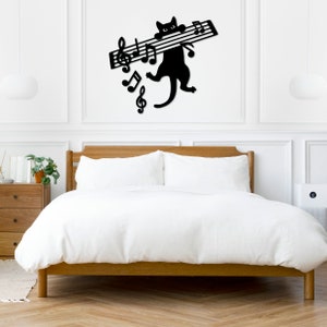 Music Notes Wall Art, Wood Wall Decor, Sheet Music Artwork, Room Decor ...