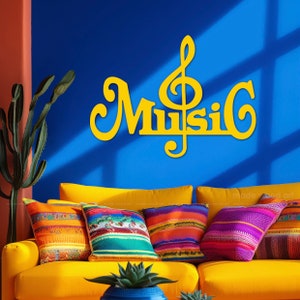 Music Wood Wall Decor, Sheet Music Studio Art, Music Teacher Gift ...