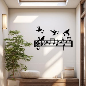 Wood Music Note Wall Decor, Music Symbols, Sheet Music Art, Piano ...