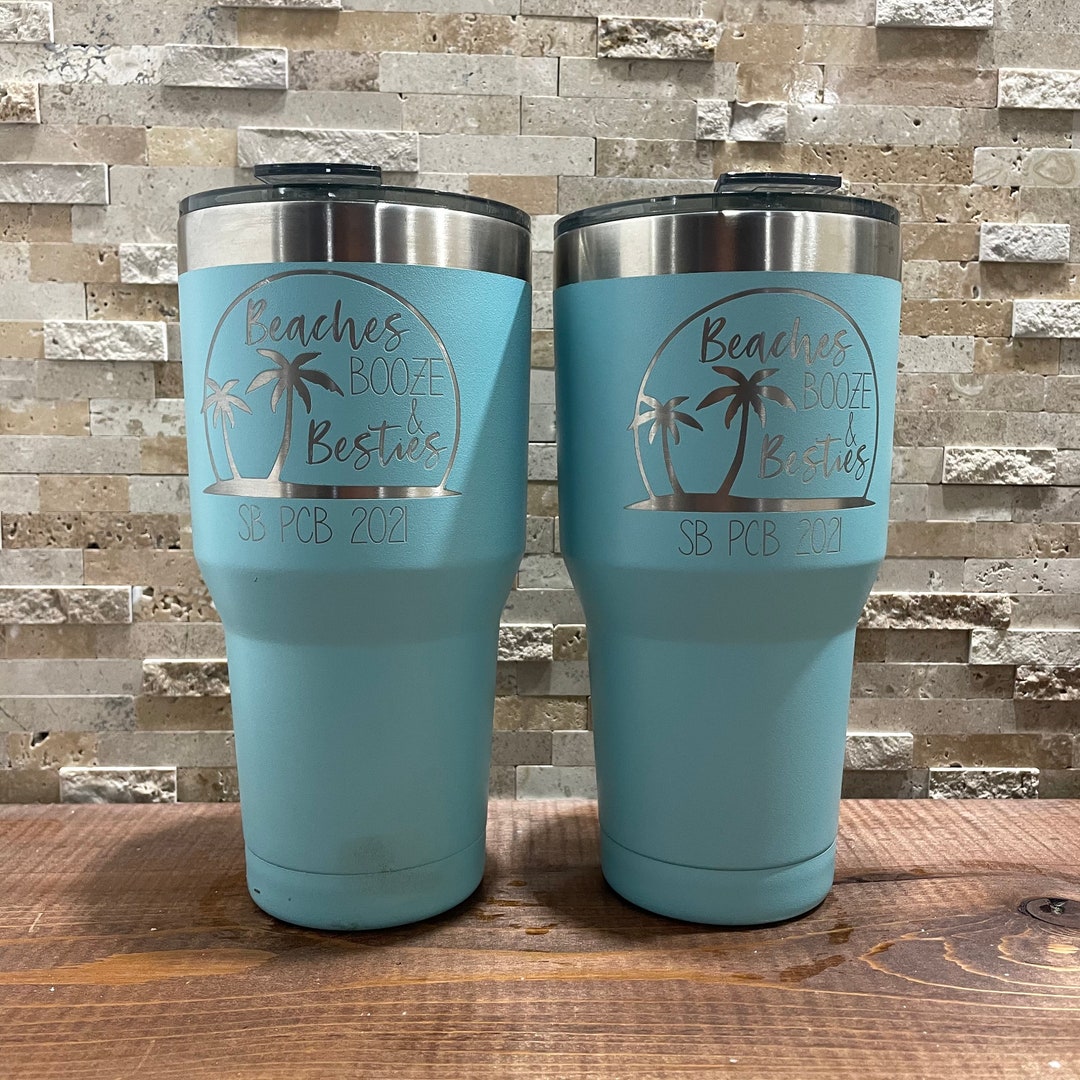 30oz Spring Break Tumbler Beaches, Besties & Booze 100 % Authentic ...