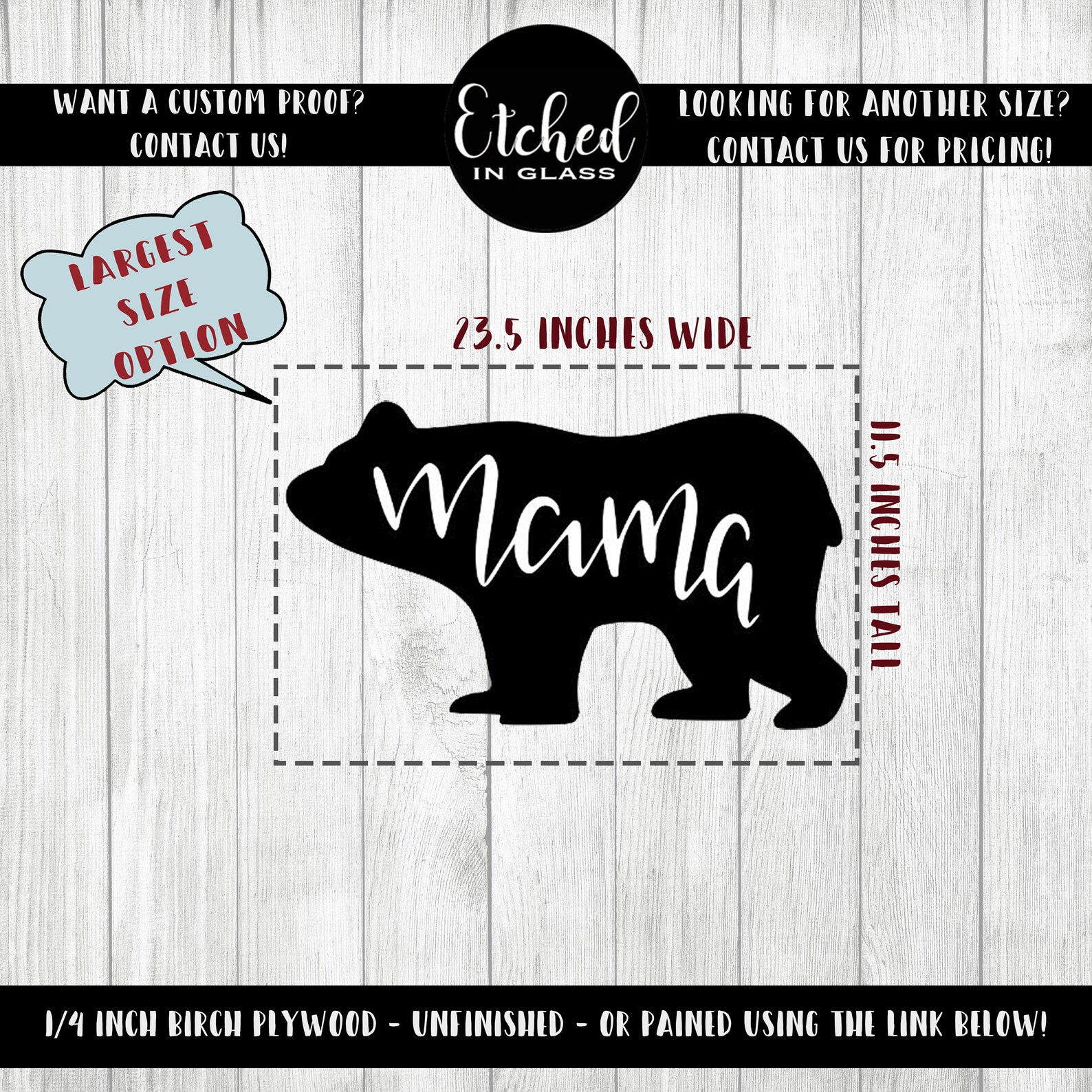 Mama Bear Wood Sign Wooden Cutout Home Decor - Etsy