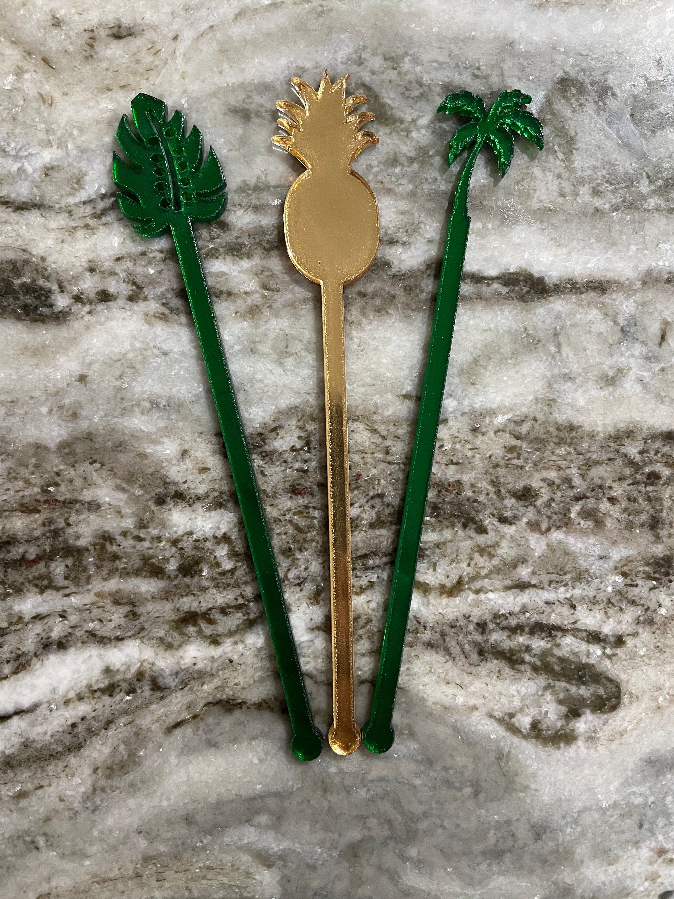 Tropical Cocktail Stirrer Drink Stirrer Stir Stick Swizzle Etsy