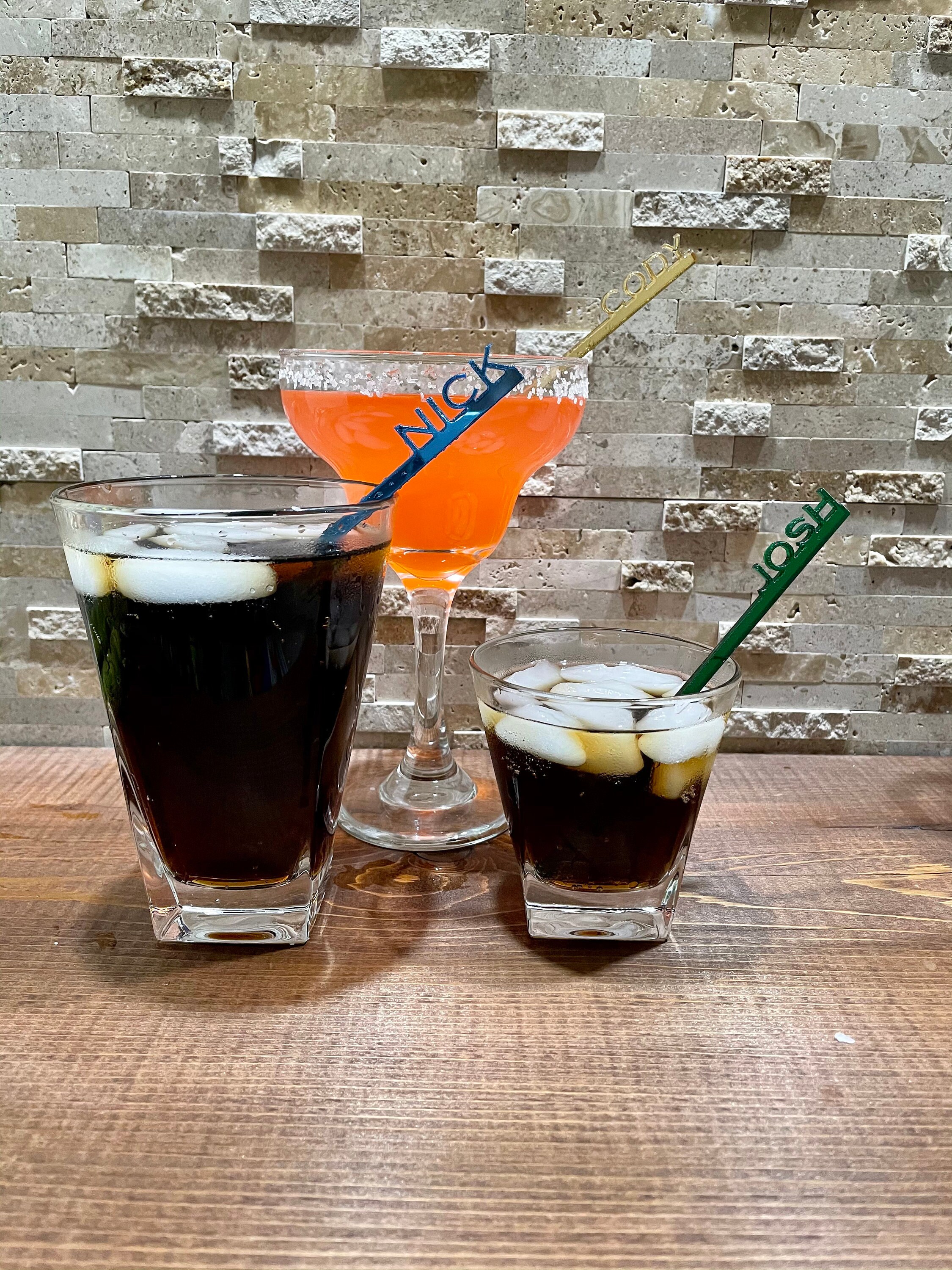 Custom Name Design or Logo Cocktail Stirrer-Drink | Etsy