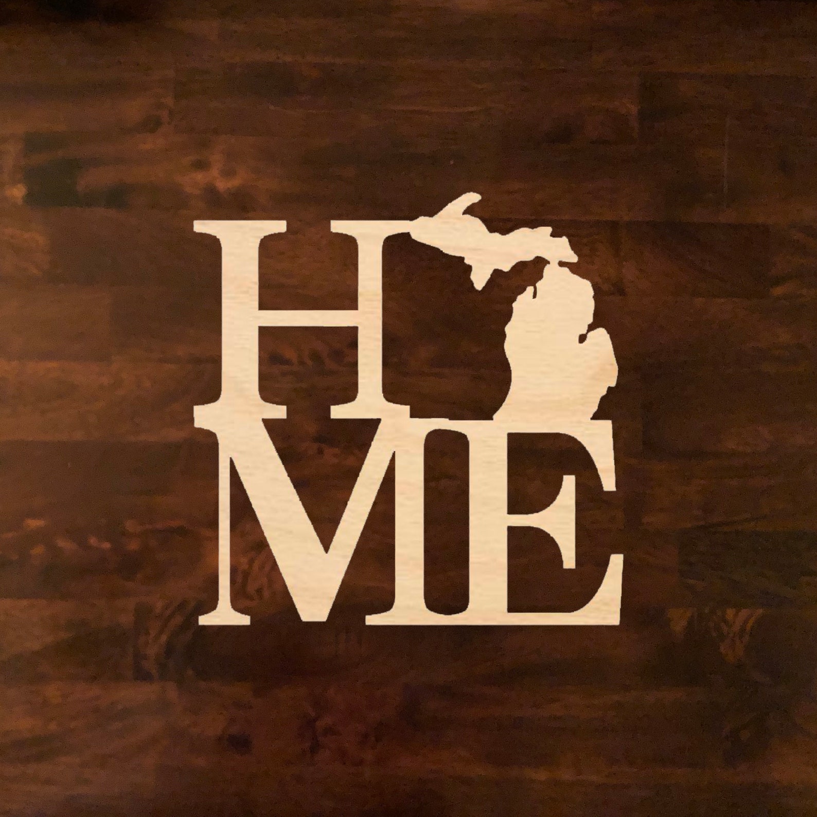 Home Wooden Laser Cut Sign Home Decor Home State | Etsy