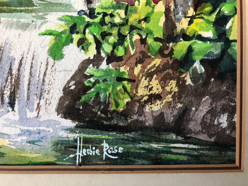 Original Vintage Herbie Rose Watercolor Painting Matted and - Etsy
