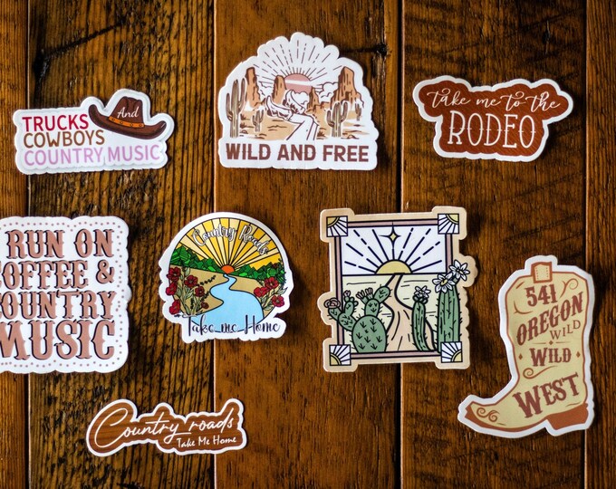 Country Sticker Pack - Etsy